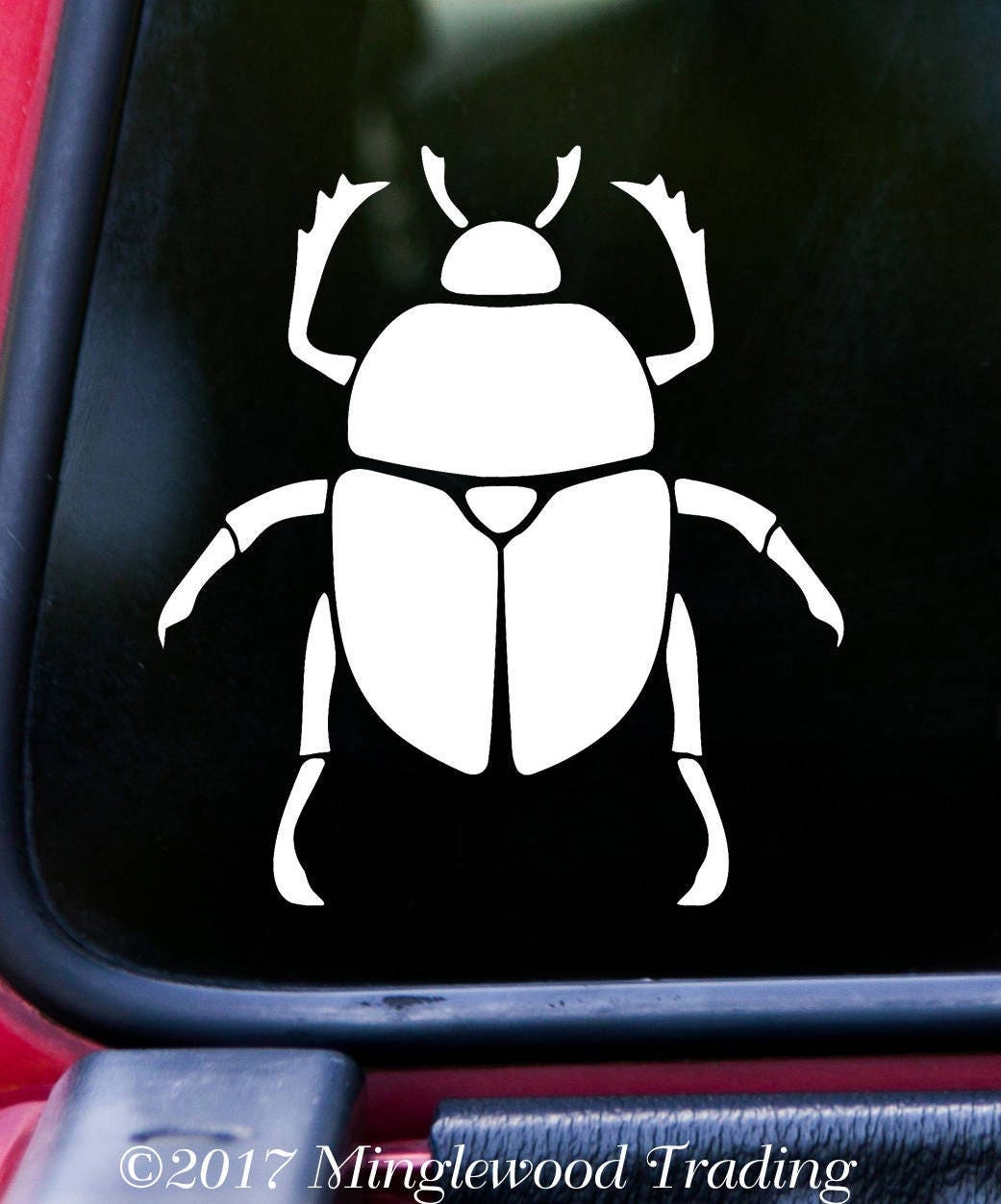 Scarab Beetle - Vinyl Decal Sticker - Bug Amulet Ancient Egypt Insect ...