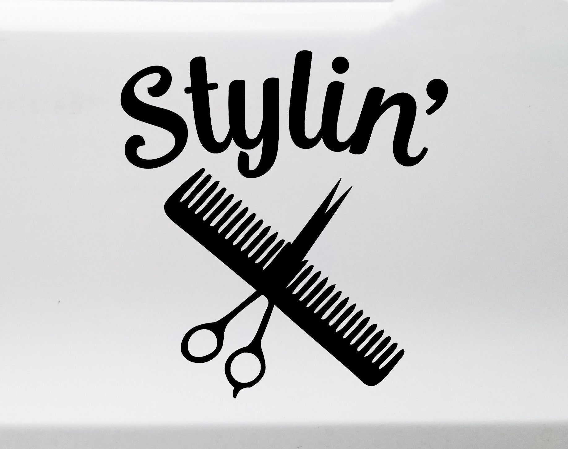 STYLIN' Vinyl Sticker Hairdresser Salon Barber Shop Hair - Etsy