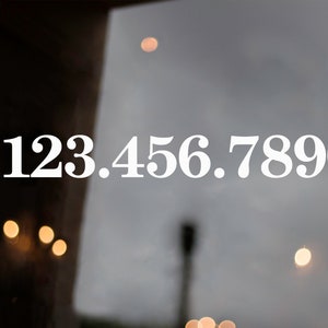 2-pack Phone Number Vinyl Numbers - Storefront Business Window Vehicle ...
