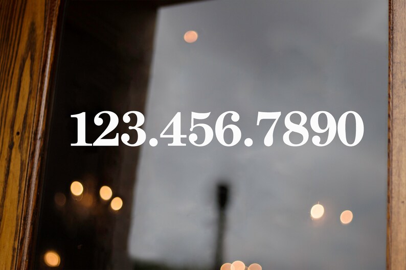 2-pack Phone Number Vinyl Numbers Storefront Business Window - Etsy