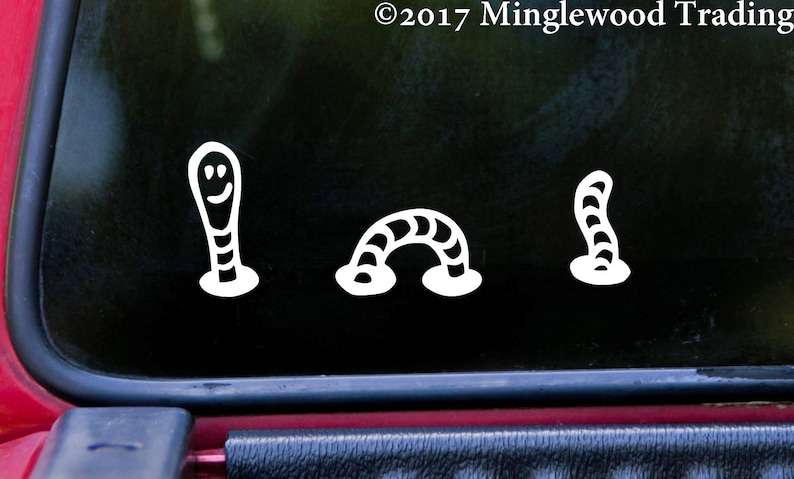 Worm Vinyl Decal Sticker Cute Earthworm Early Bird 20 Color - Etsy