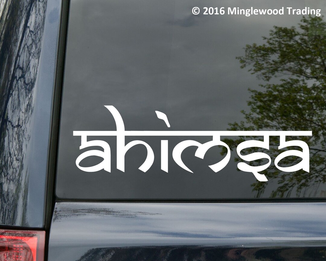 Ahimsa Vinyl Decal - Peace Love Compassion Yoga Respect Non-violence ...