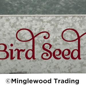 Bird Seed Vinyl Sticker - Feed Canister Label - Die Cut Decal - Swash ...