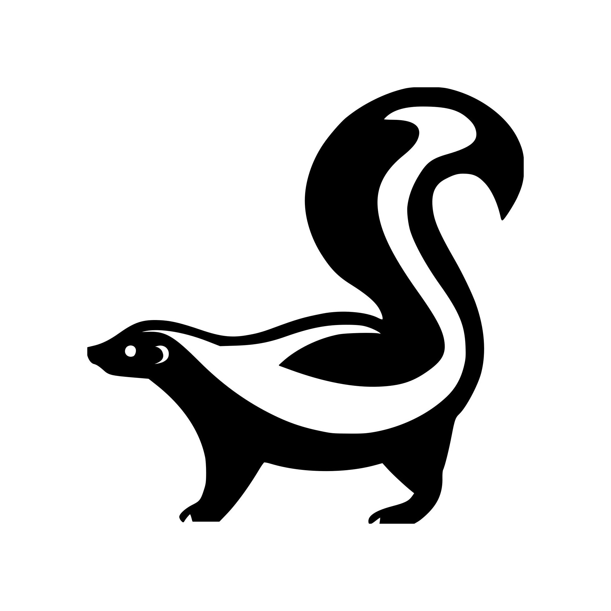 SKUNK Vinyl Decal Sticker Striped Stink Badger | Etsy UK