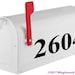 Standard Mailbox Numbers Custom Vinyl Sticker 1 to 10 Tall Name Home ...