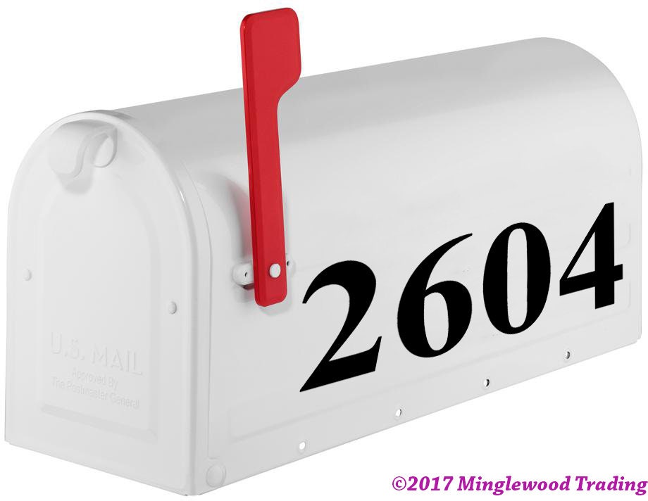 Standard Mailbox Numbers Custom Vinyl Sticker 1 to | Etsy