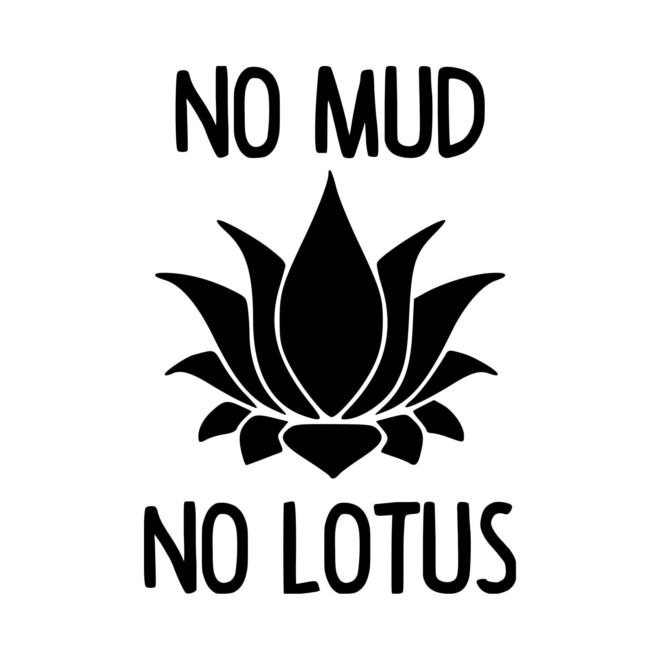 No Mud No Lotus Vinyl Decal Sticker - Happiness Yoga - Etsy