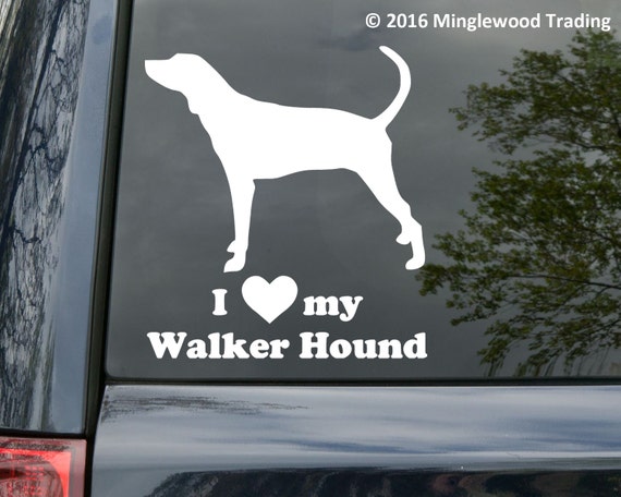I Love My Walker Hound Dog Vinyl Decal Treeing Coonhound | Etsy