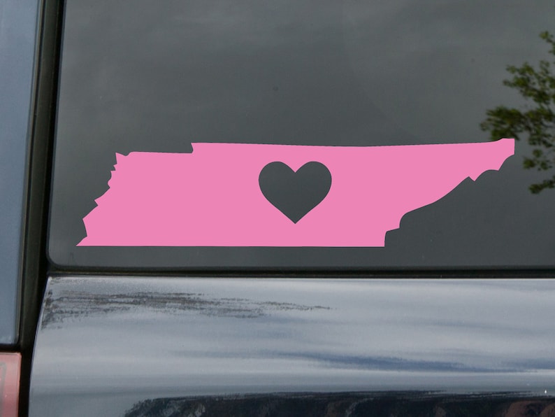 Tennessee Vinyl Decal Heart Love Home State Native | Etsy