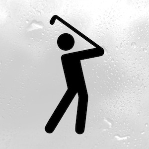 Golfer V4 Vinyl Decal | Custom Color Stickers for Laptops, Cars ...