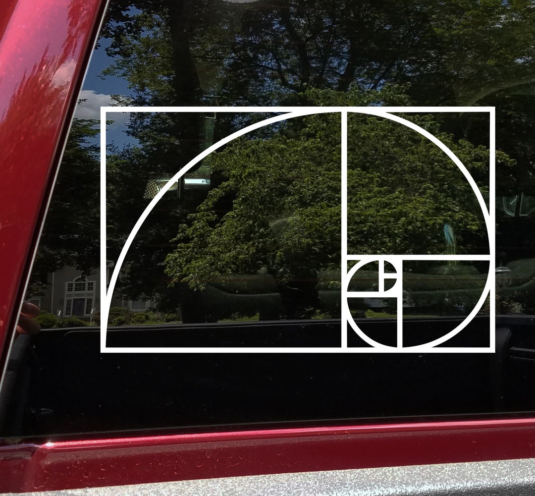 Fibonacci Spiral Golden Ratio | Custom Vinyl Decal Sticker for Car ...