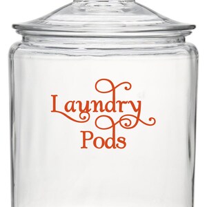 Laundry Pods Vinyl Decal Sticker - Detergent Pod Mud Room Cleaning ...