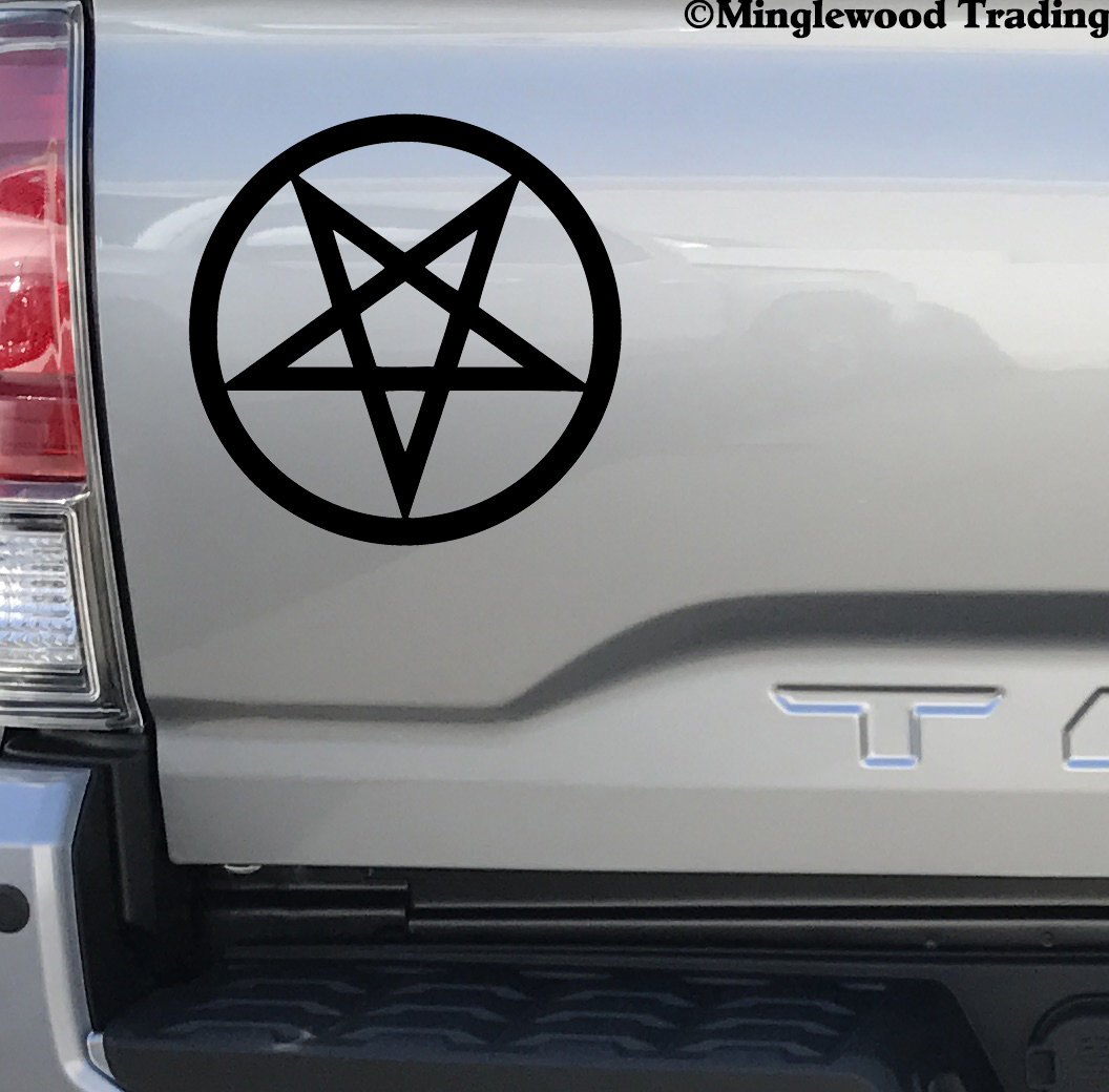 Inverted Pentagram Vinyl Decal – Wiccan Symbol Occult Magical ...
