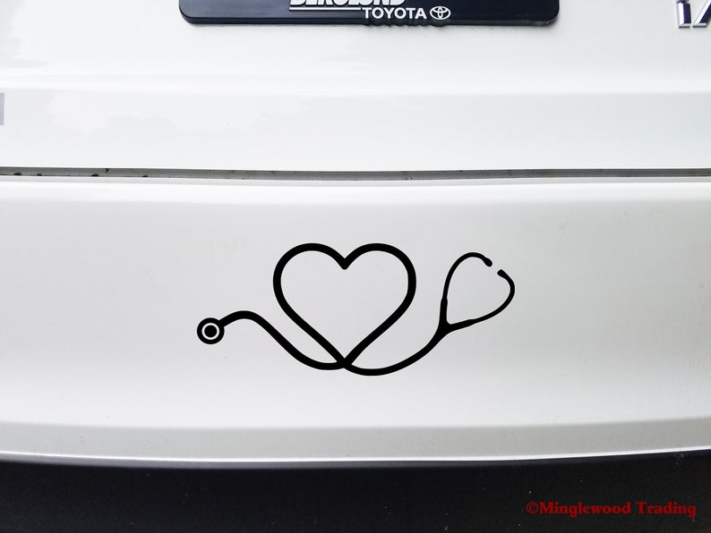 Heart Stethoscope Vinyl Decal Sticker Doctor Nurse EMT RN - Etsy