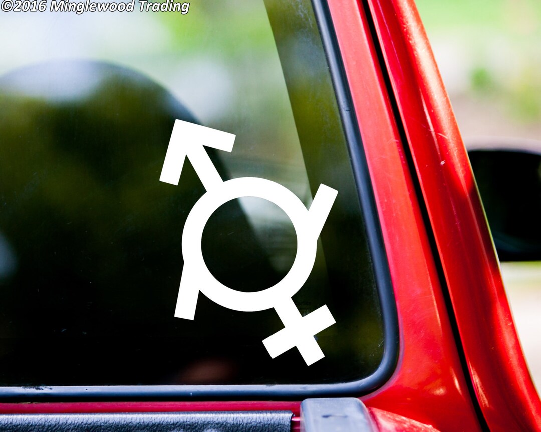 Gender Fluid Vinyl Decal Sticker Symbol Sign Male Female - Etsy
