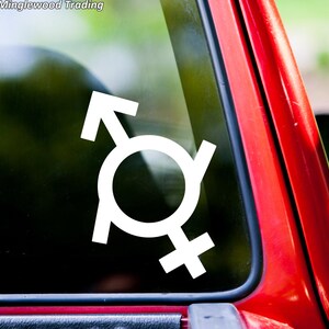 Gender Fluid Vinyl Decal Sticker Symbol Sign Male Female - Etsy