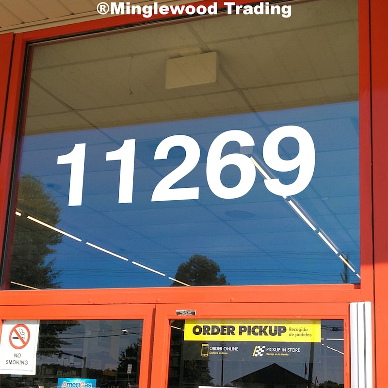 Number Window Decals - Etsy