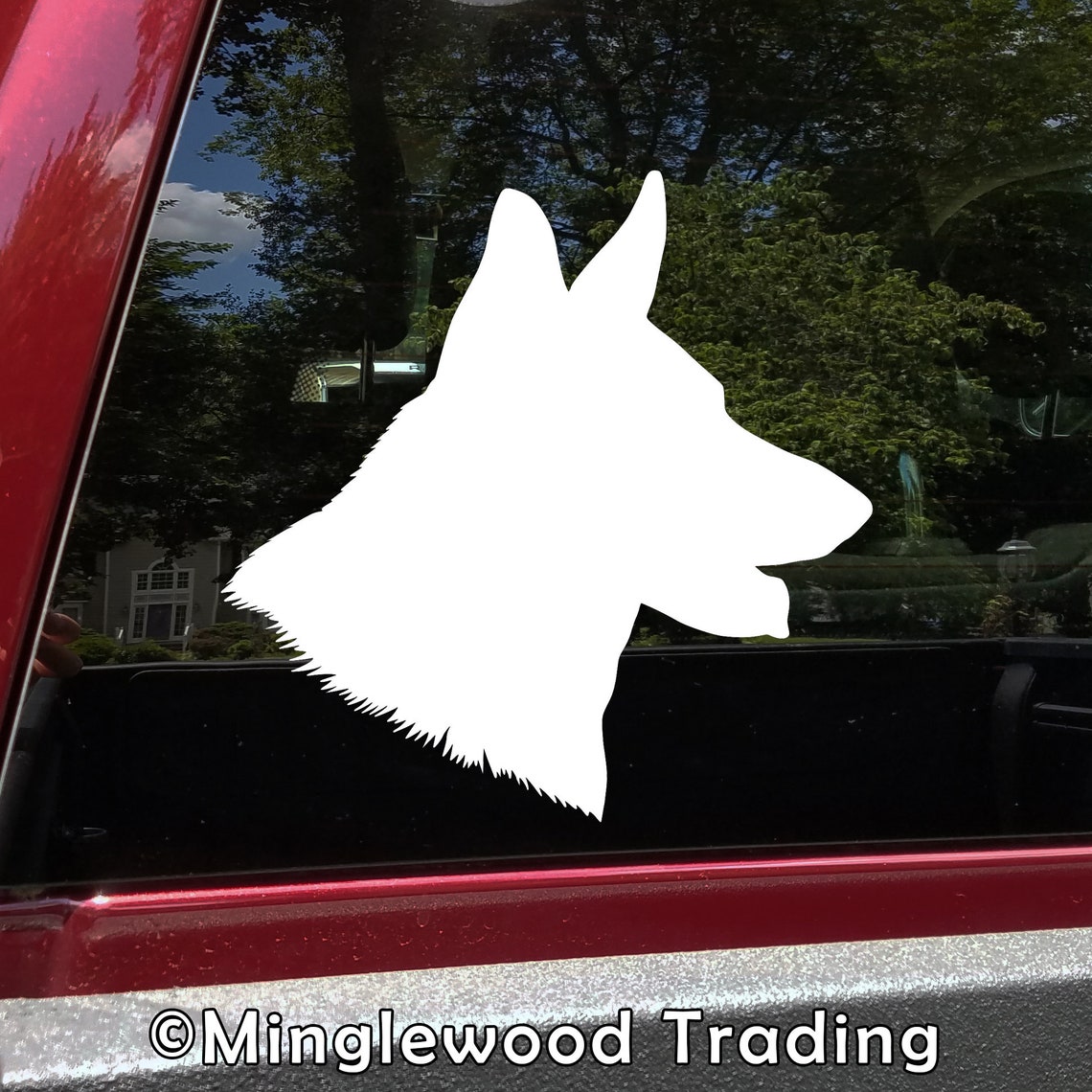 German Shepherd Head Vinyl Decal Sticker | GSD Dog Profile Silhouette ...