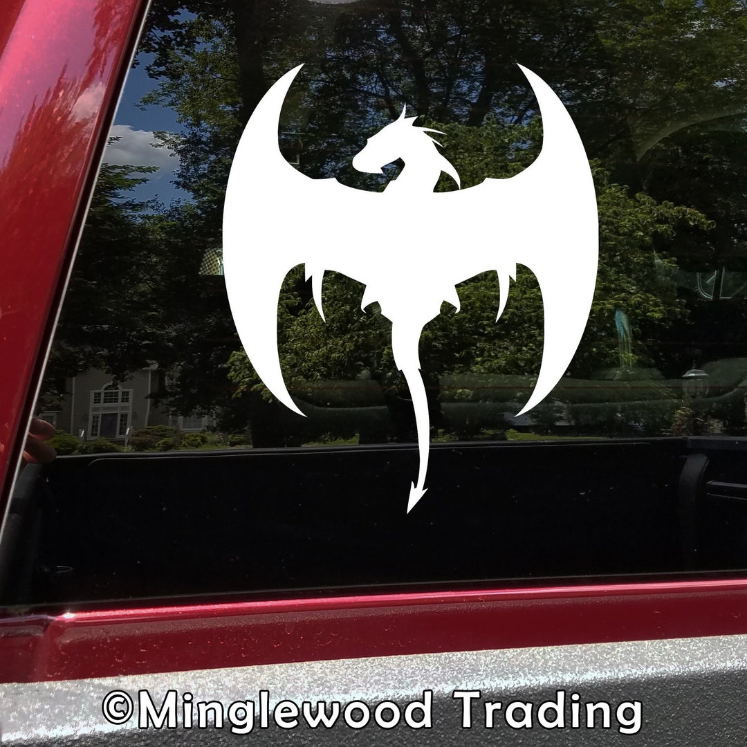 Flying Dragon Vinyl Decal Sticker V4 Wyvern Fantasy Flying Serpent - Etsy