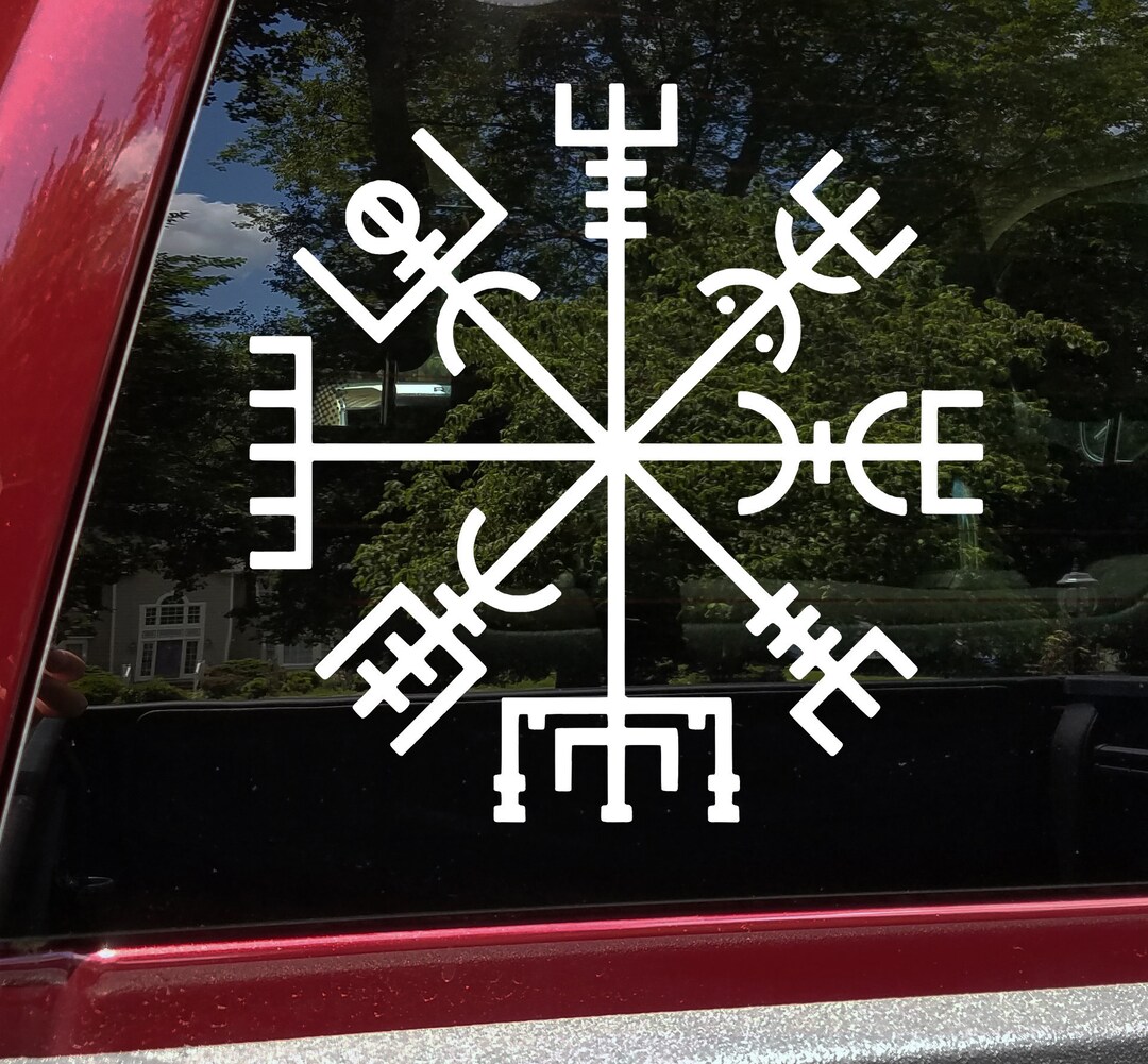 Viking Compass Vinyl Decal V2 - Norse Vegvisir Magic Rune Pagan - Die ...
