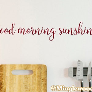 Good Morning Sunshine - Vinyl Decal Sticker - Etsy