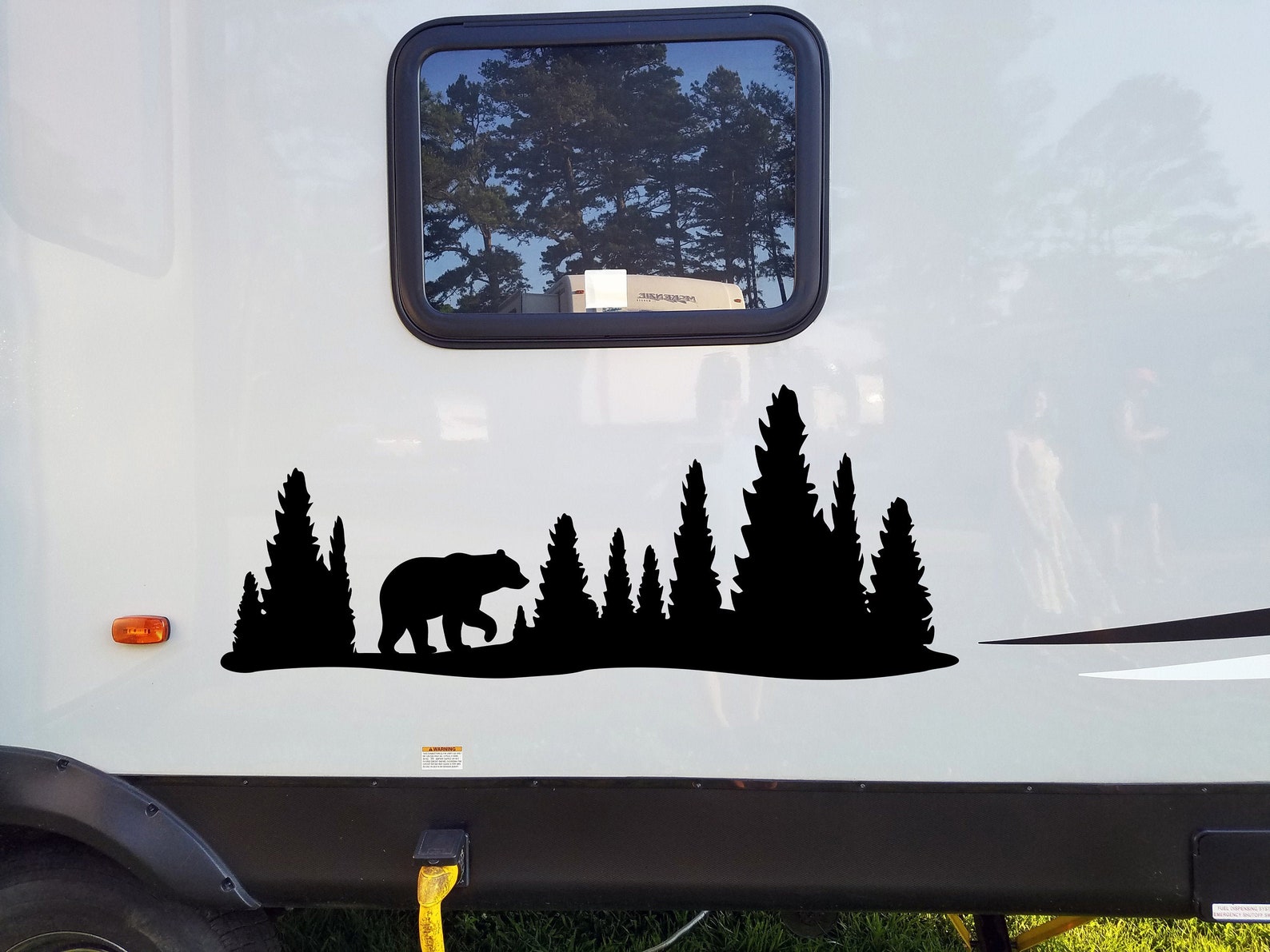 Bear in Treeline V4 Vinyl Decal RV Graphics Motorhome Pine - Etsy