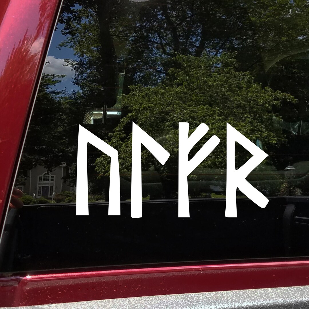 Ulfr Old Norse Viking Wolf Futhark Runes Vinyl Decal Sticker - Etsy