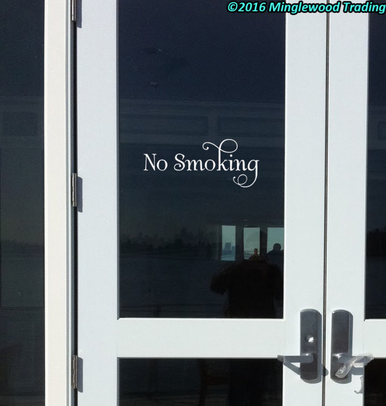 No Smoking Vinyl Decal Sticker - Door Sign - Cigars Cigarettes Bar Home ...