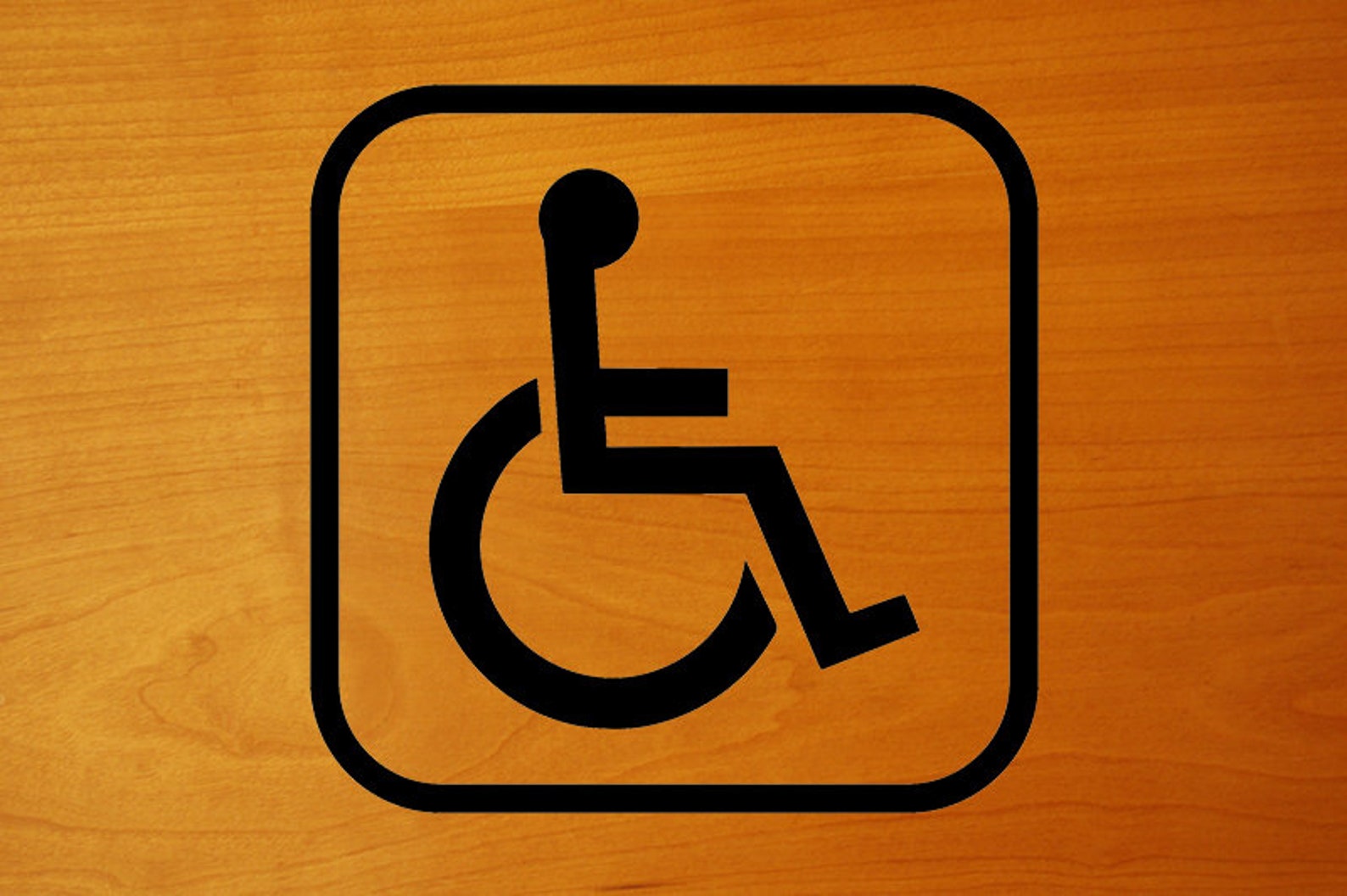 Handicap Accessible Bathroom Door Sign Vinyl Sticker | Etsy