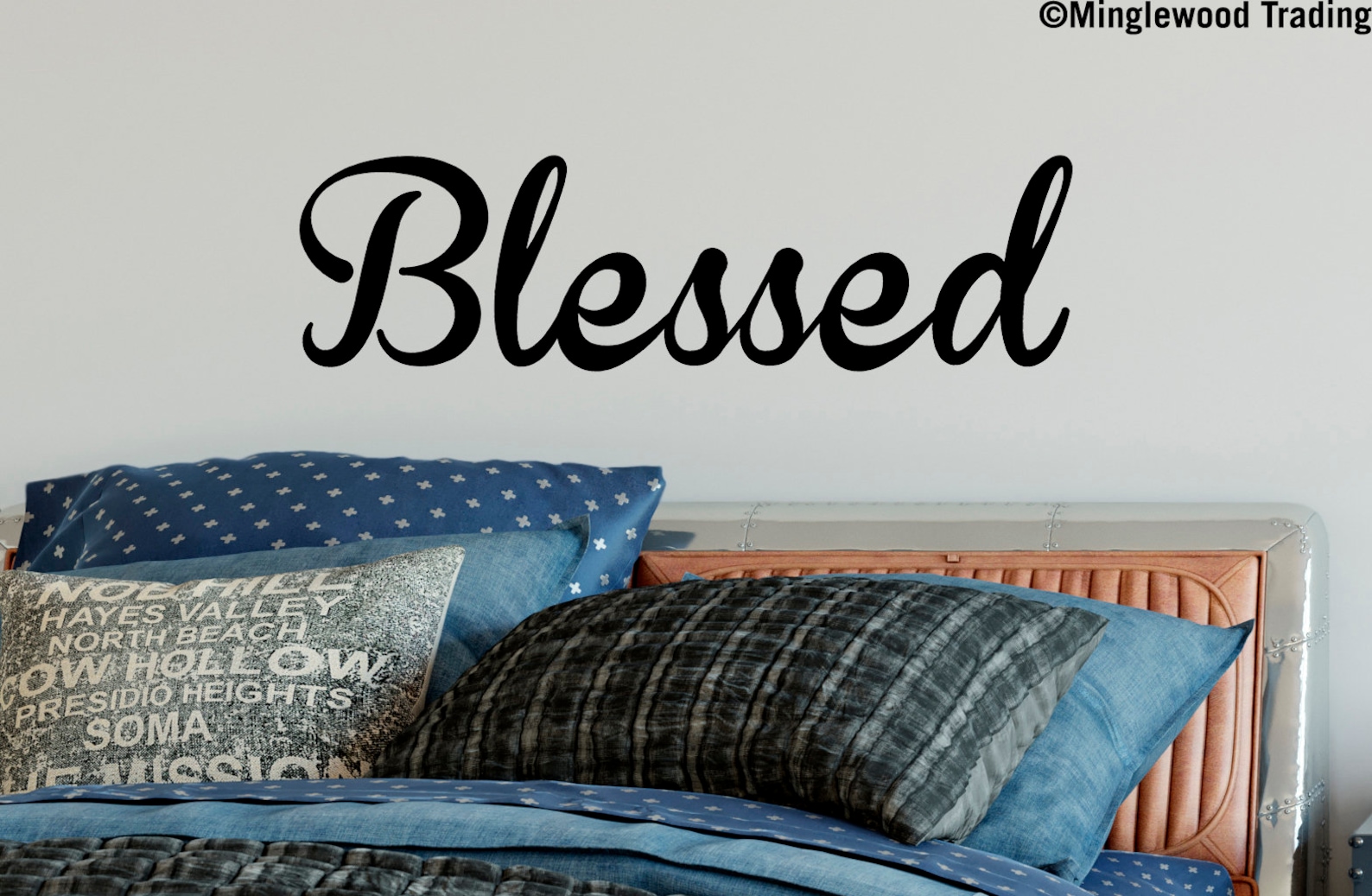 Blessed Vinyl Decal Sticker Home Wall Decor Bible Verse | Etsy