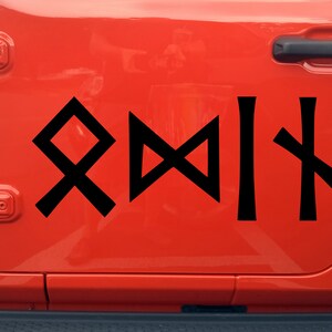 Odin in Elder Futhark Vinyl Decal - Viking Norse Mythology God - Die ...