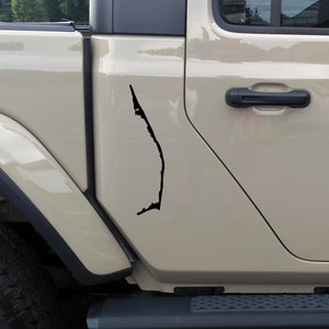 Outer Banks Map Vinyl Decal - OBX Nags Head Kitty Hawk NC - Die Cut ...