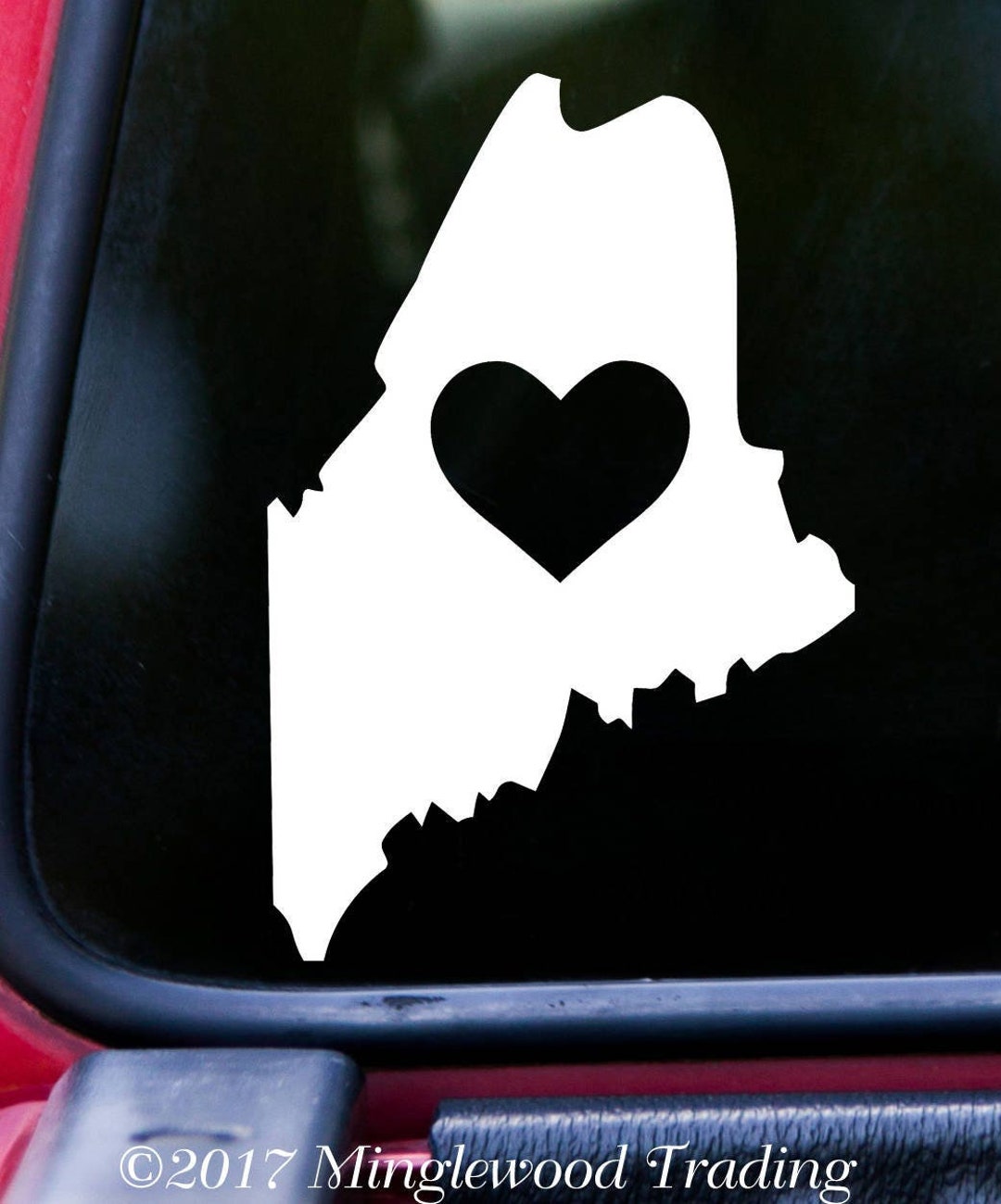 Maine Heart Vinyl Decal Sticker - Home State Love ME - Etsy