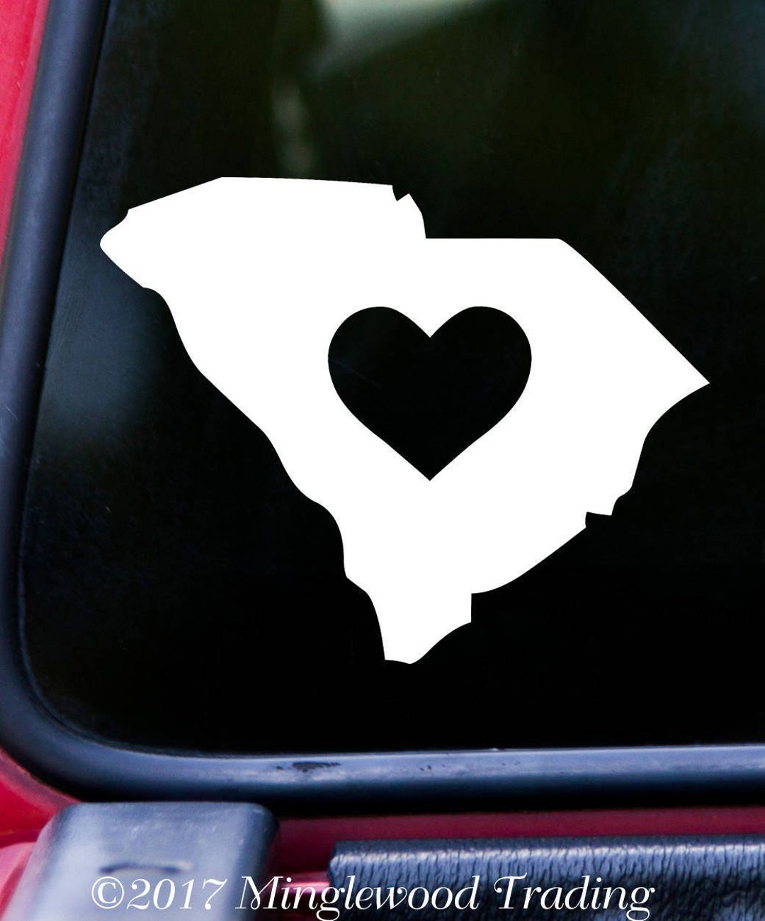 South Carolina Heart Vinyl Decal Sticker Home State Love SC - Etsy
