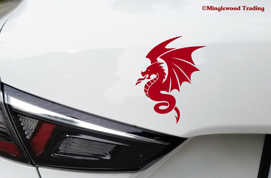 FLYING DRAGON Vinyl Decal Sticker V1 Wyvern Medieval Fantasy - Etsy