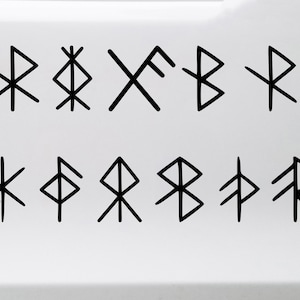 Set of 11 Bind Rune Vinyl Decals - Viking Norse Energy Healing Strength ...