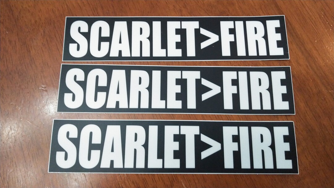 3-pack Scarlet>fire 7" X 1.5" Die Cut Vinyl Decal Bumper Stickers - Etsy
