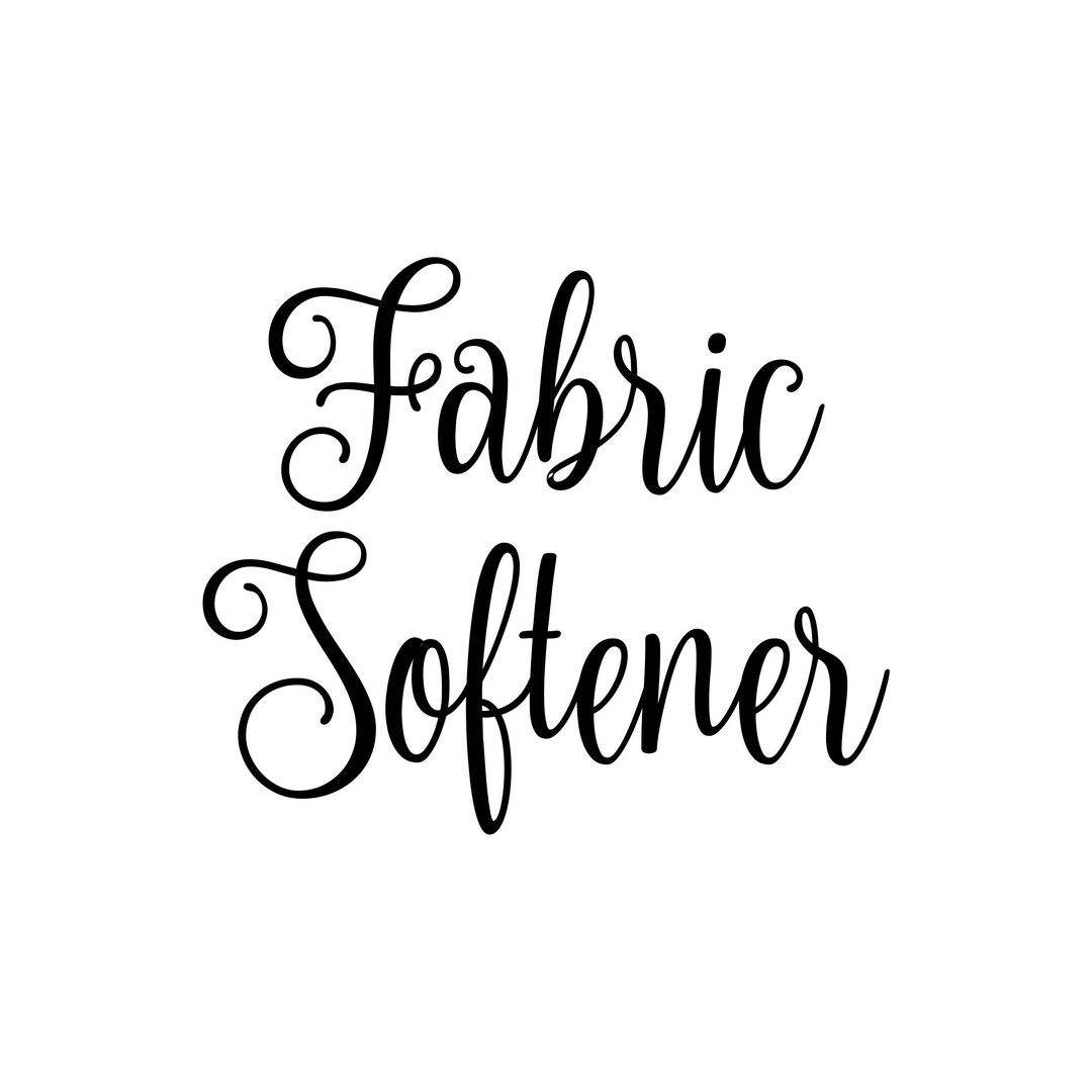Fabric Softener Vinyl Sticker - Laundry Room Pantry Home Organization ...