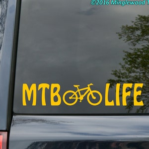 MTB Life Vinyl Decal Sticker - Mountain Bike - Etsy
