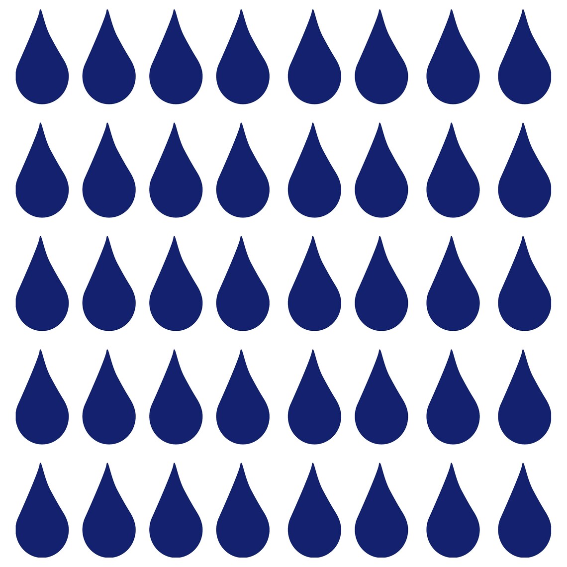 Raindrops (40 Count) Craft Vinyl Sticker Sheet - Water Droplets Drops ...