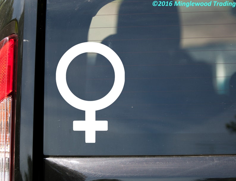 Female Gender Symbol Sign Vinyl Decal Sticker Venus Woman - Etsy