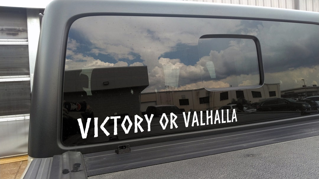 Victory or Valhalla Vinyl Decal V1 - Norse Viking Heathen Runes - Die ...