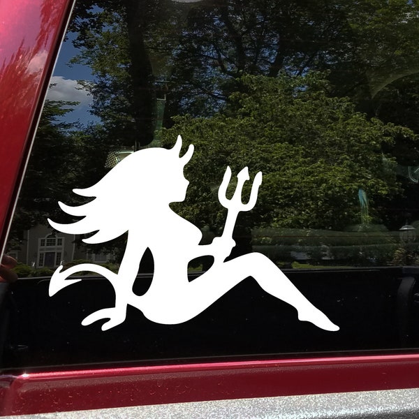 Lady Trucker Decal Etsy