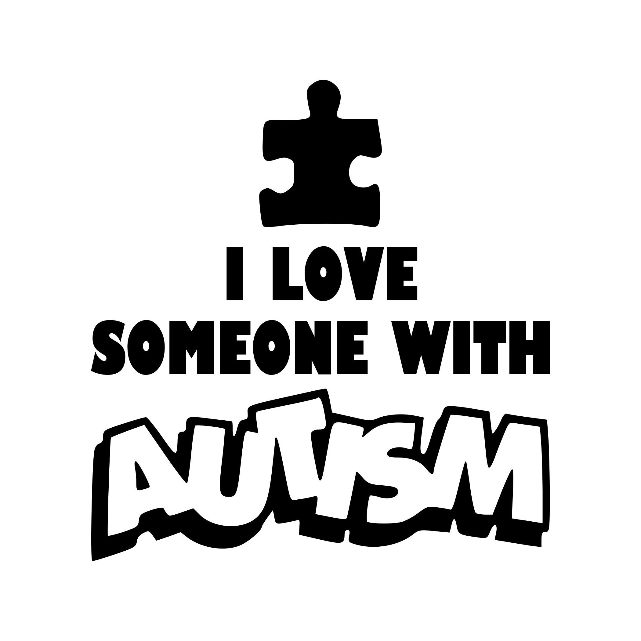 I Love Someone With Autism Vinyl Decal Sticker | Etsy