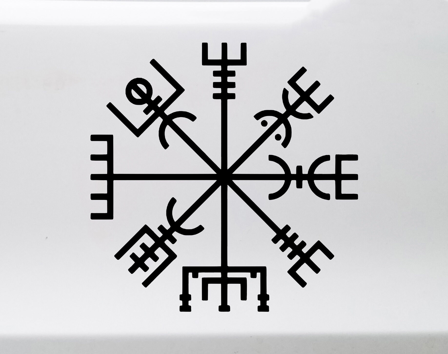 Viking Compass Vinyl Decal V2 Norse Vegvisir Magic Rune | Etsy