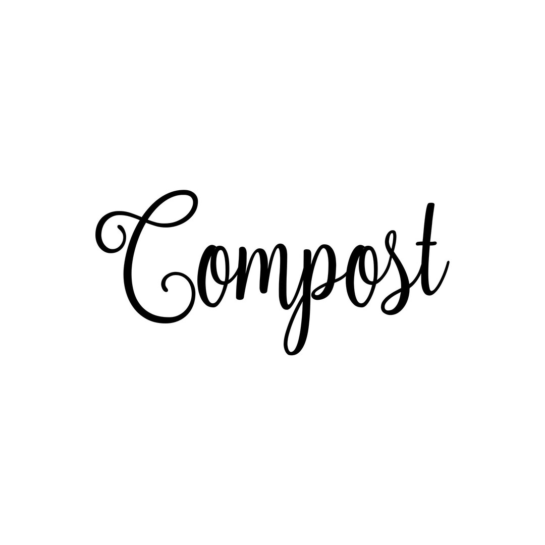 Compost Vinyl Sticker - Kitchen Pantry Organization Label - Die Cut ...
