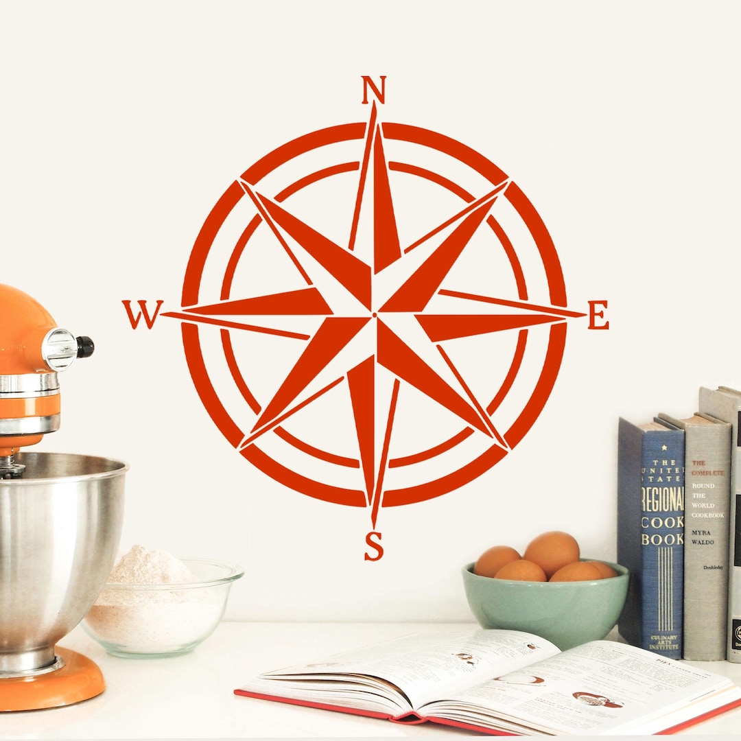 Compass Rose Vinyl Decal V4 -travel Wander Adventure - Die Cut Sticker ...