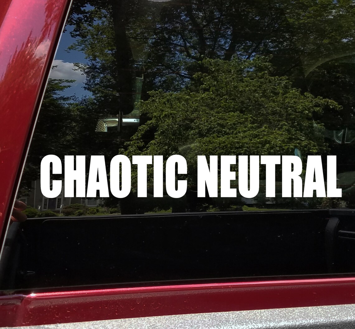 Chaotic Neutral Vinyl Sticker - RPG Role Playing Character Alignment V1 ...