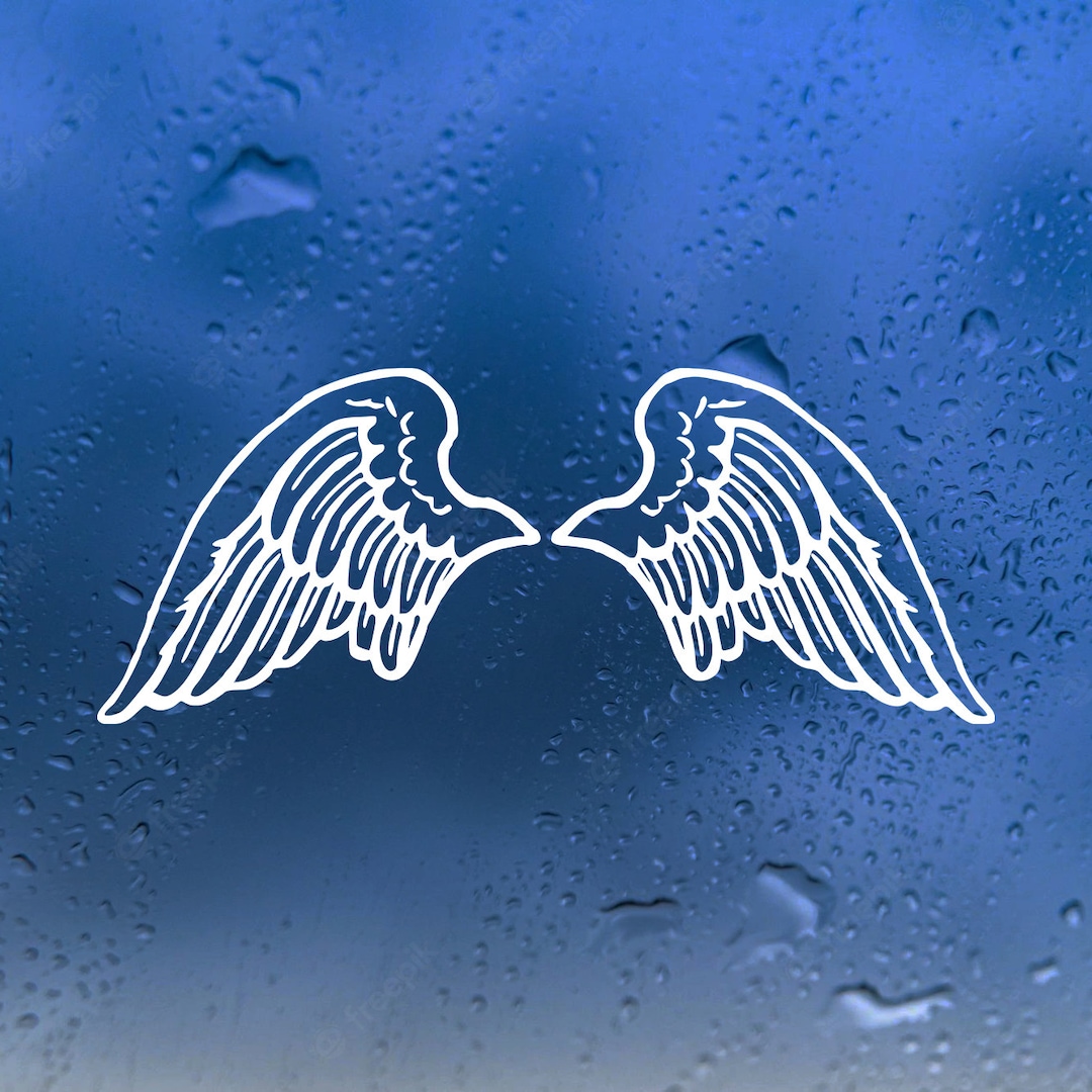 Angel Wings Vinyl Decal V3 | Custom Wing Stickers | Die Cut Sticker - Etsy