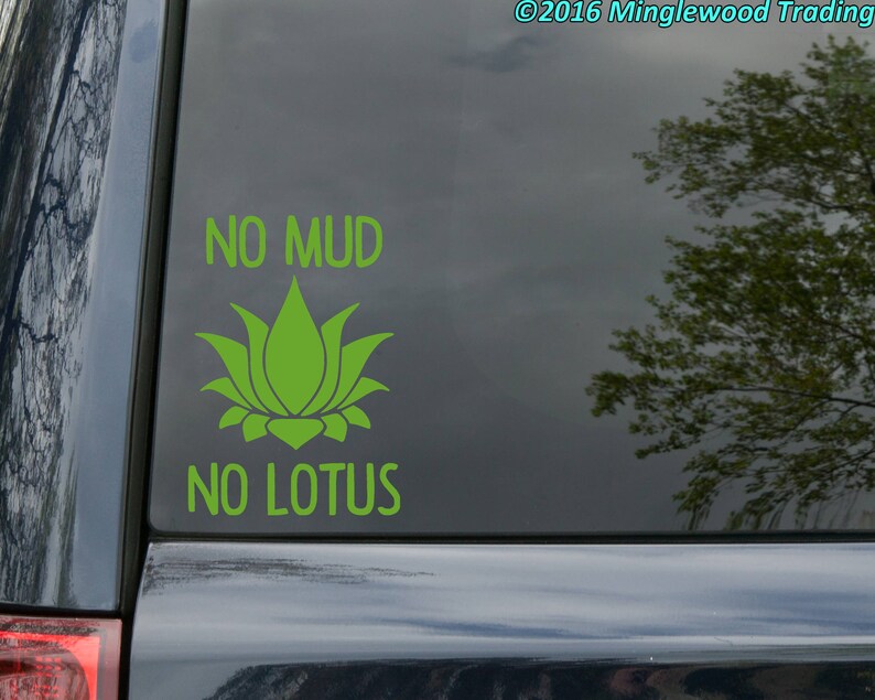 No MUD No LOTUS Vinyl Decal Sticker Happiness Yoga - Etsy